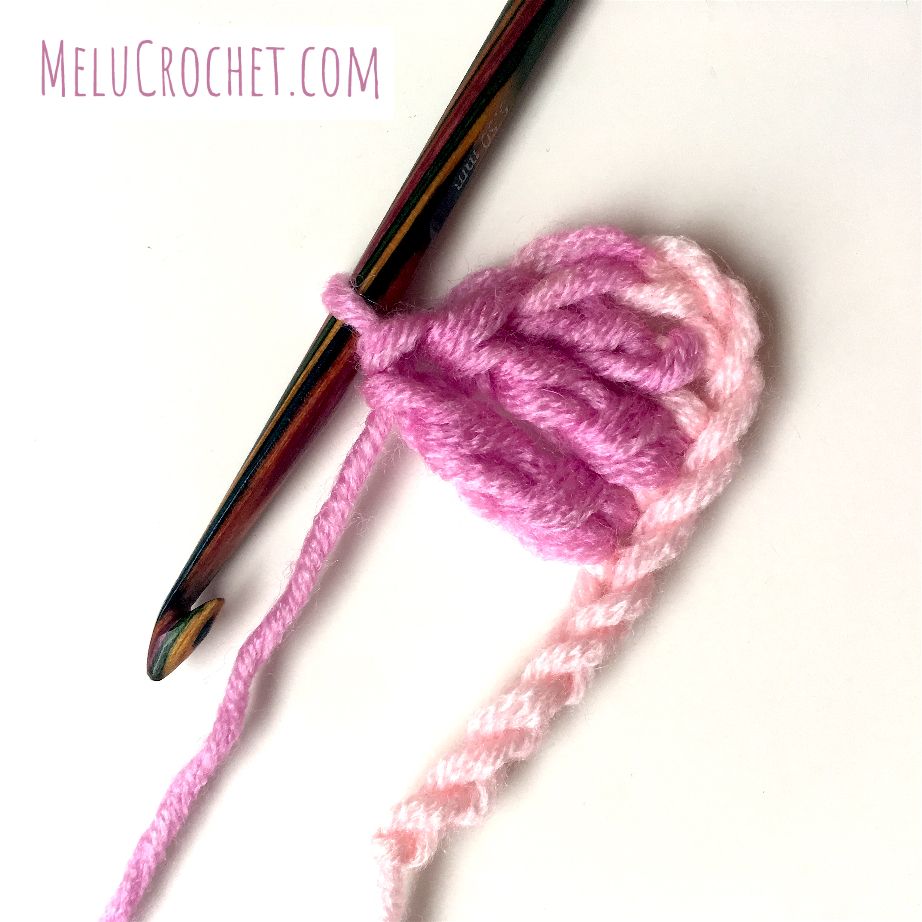 Melu Crochet Guide: How to Double treble crochet (Dtr) – Melu Crochet