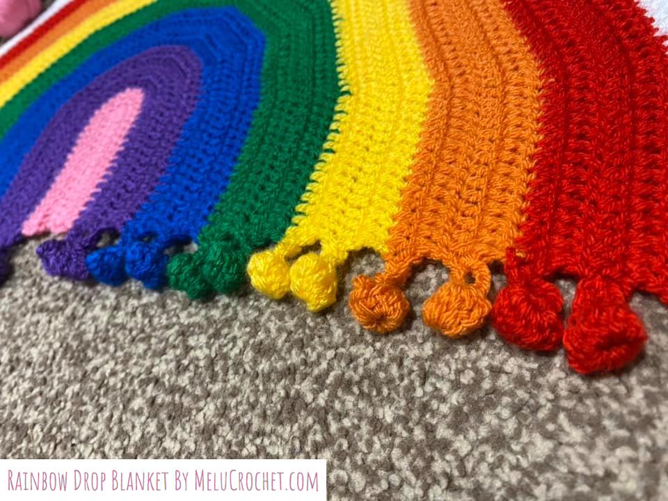 Melu Crochet: Rainbow Drop Blanket – Melu Crochet