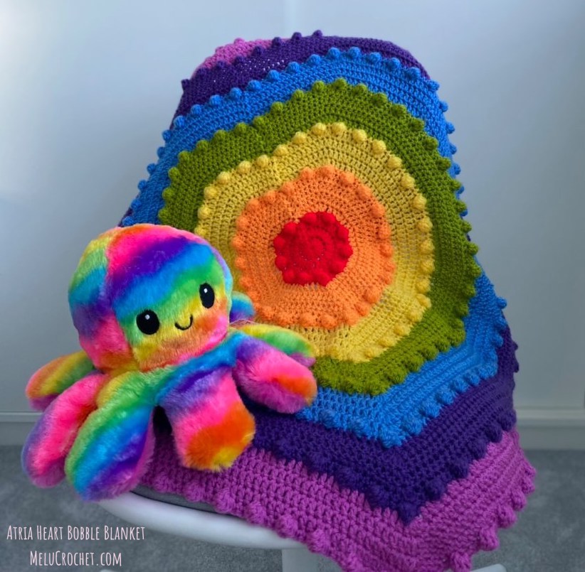 Atria Heart Bobble Blanket by Melu Crochet – Melu Crochet