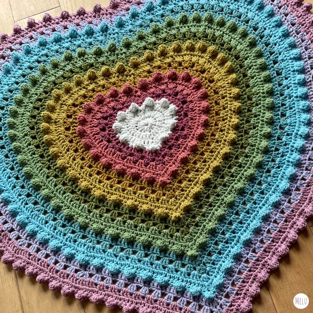 Bobblina Heart Blanket by Melu Crochet – Melu Crochet