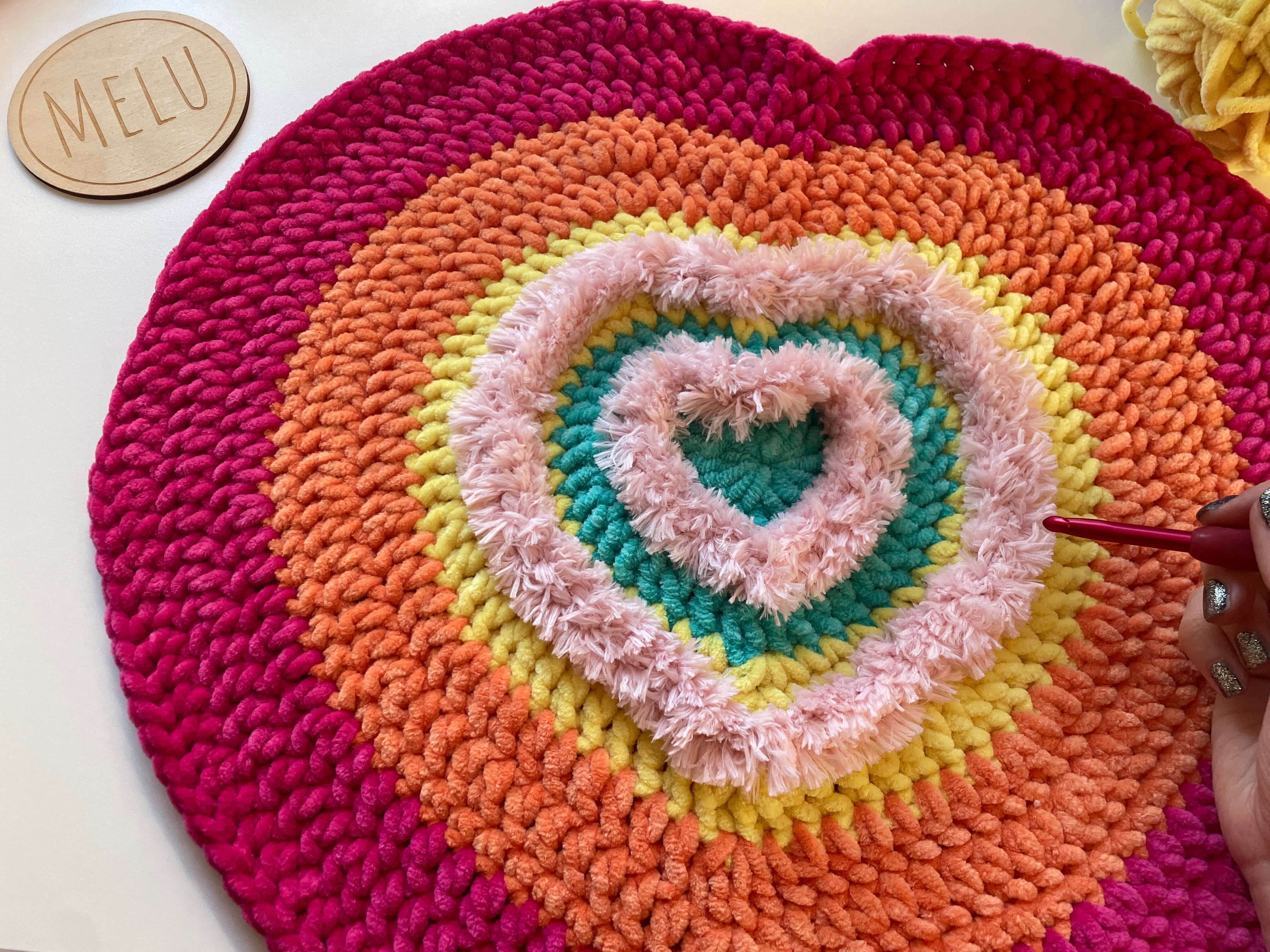 Heart Fluff Pillow by Melu Crochet – Melu Crochet