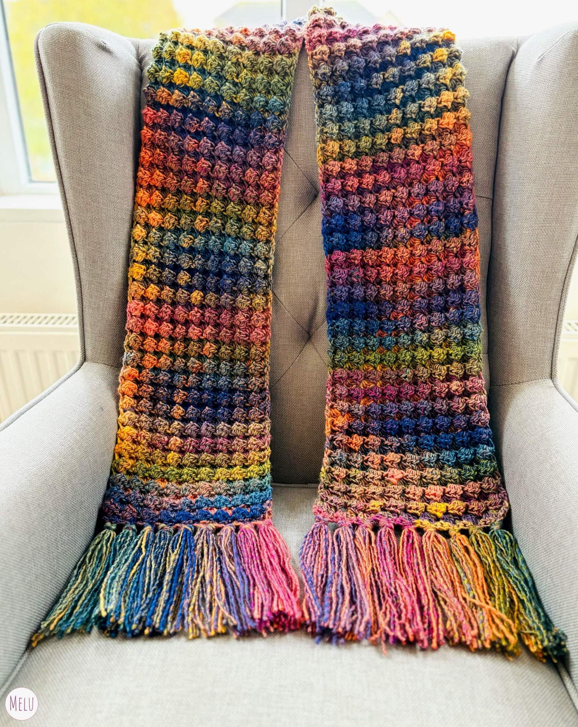 Mindfulness Scarf Pattern by Melu Crochet – Melu Crochet