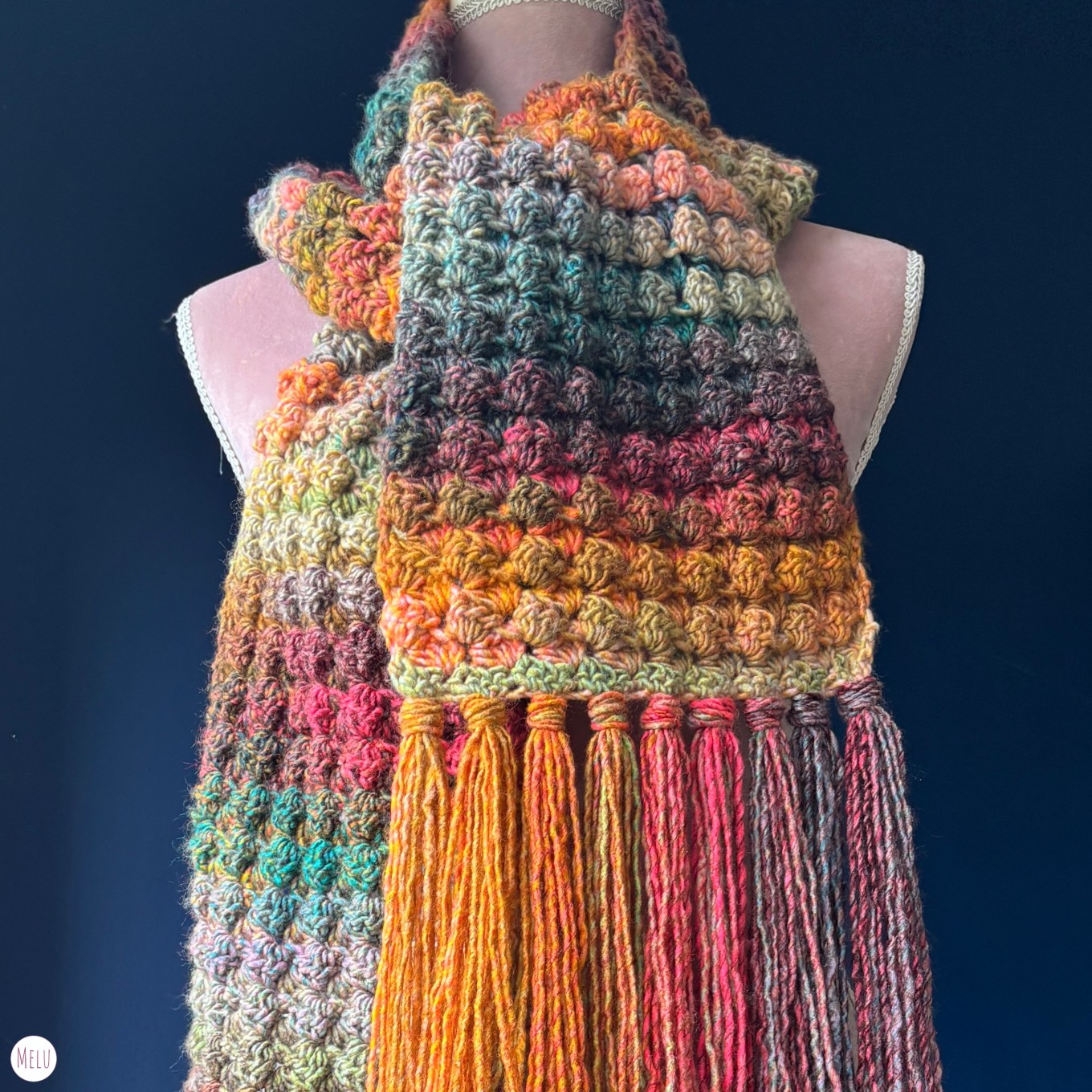 Mindfulness Scarf Pattern by Melu Crochet – Melu Crochet