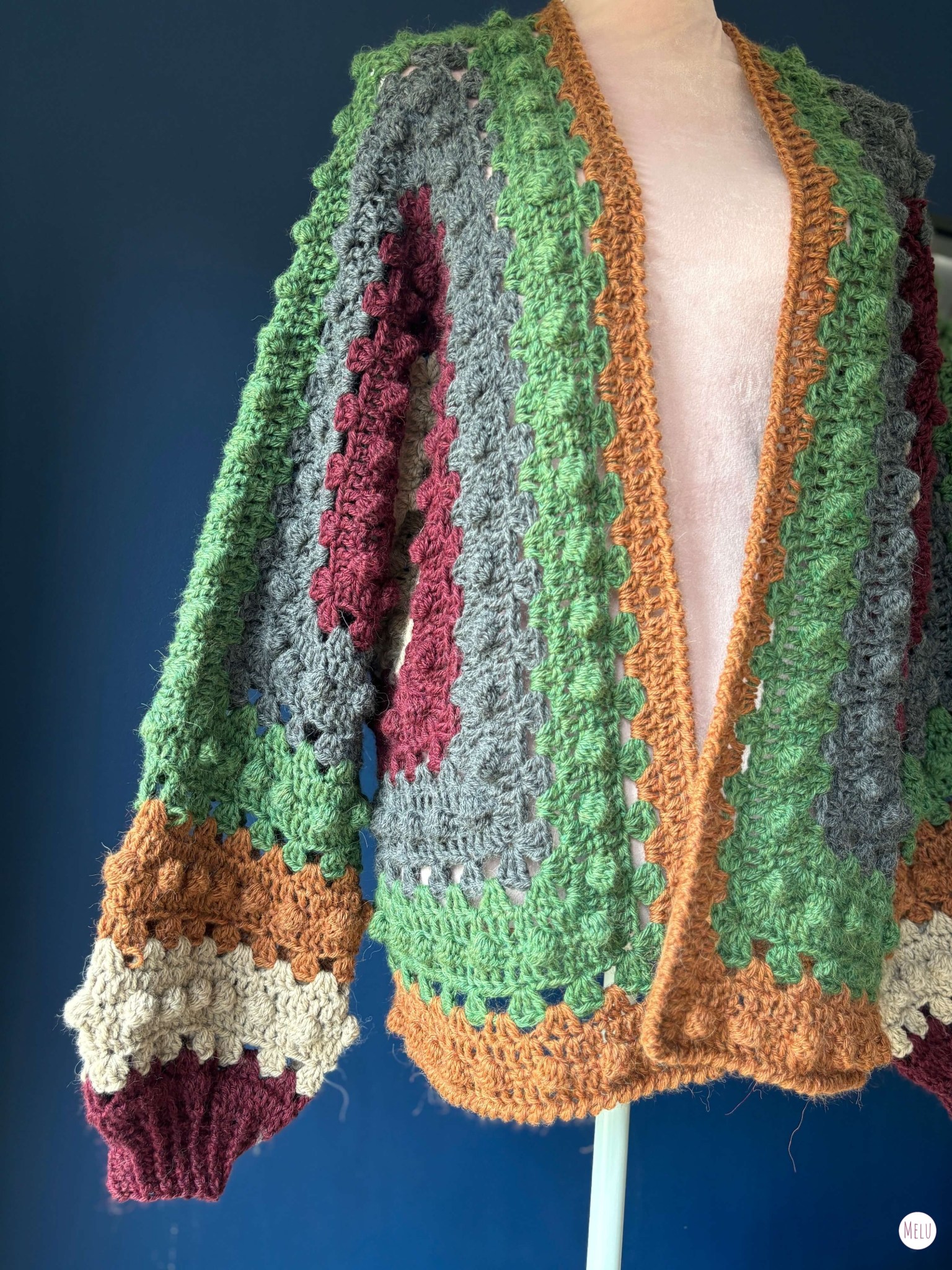 Bobblina Longline Hexi Cardi Crochet Pattern by Melu Crochet – Melu Crochet