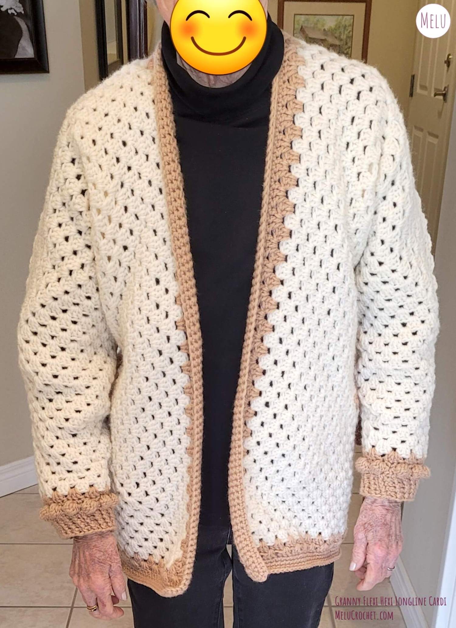 Granny Flexi Hexi Longline Cardi Pattern by Melu Crochet – Melu Crochet