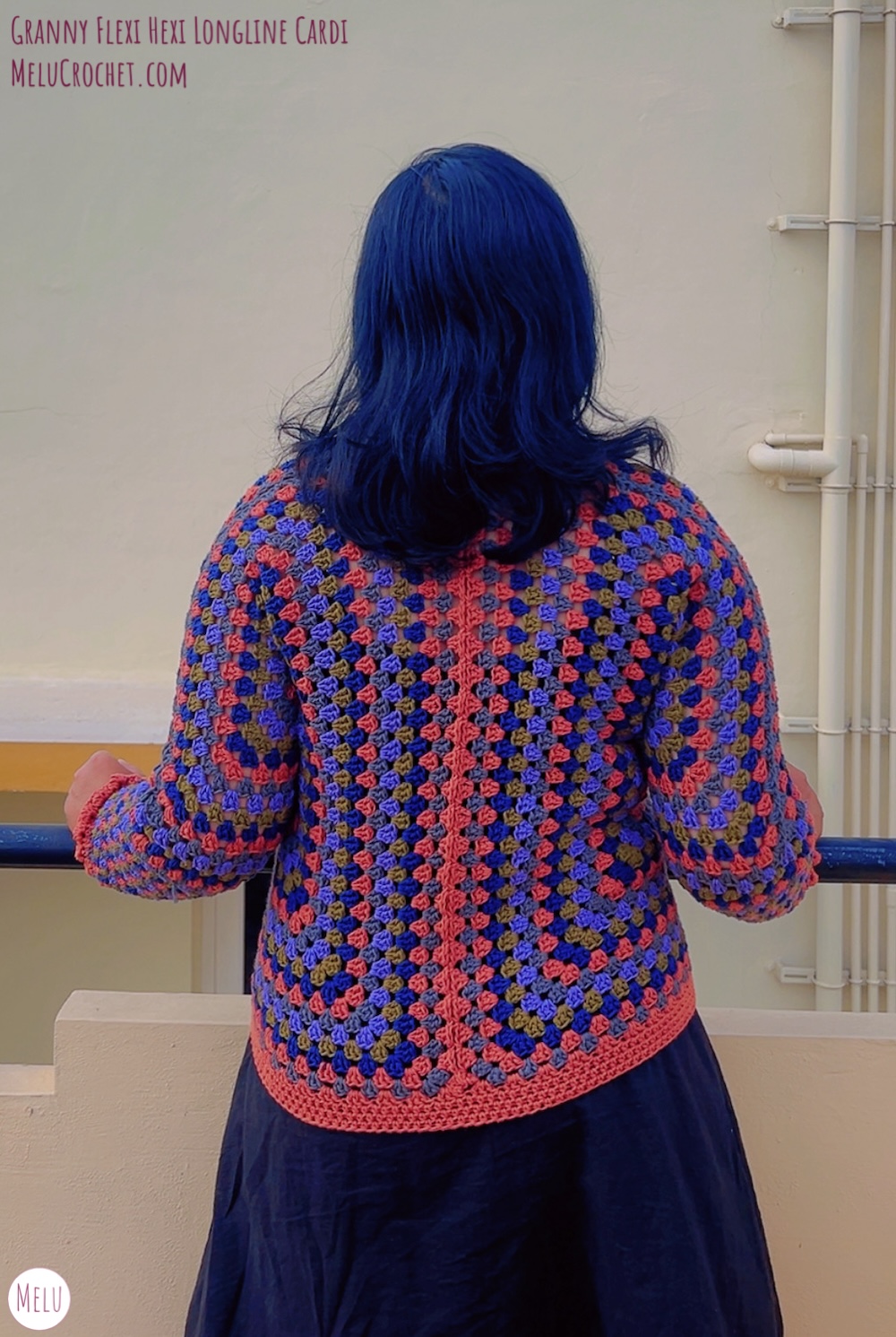Granny Flexi Hexi Longline Cardi Pattern by Melu Crochet – Melu Crochet